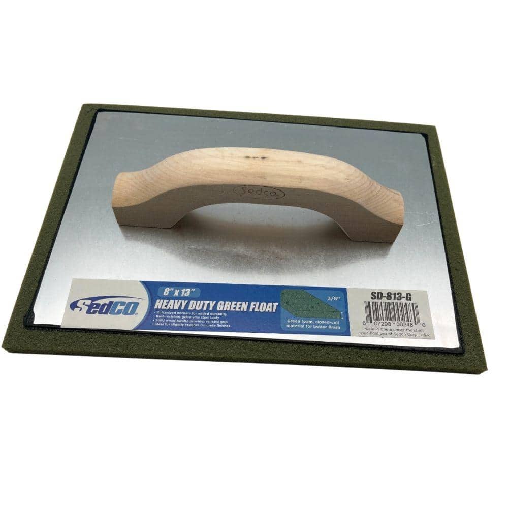 Sedco 13 in. x 8 in. Green Rubber Float SD-813-G - The Home Depot