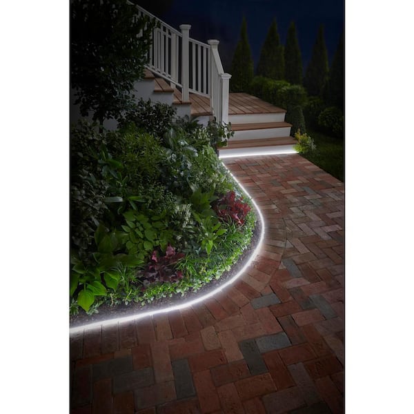 Hampton Bay 1000 Lumen 16 ft. White Adjustable Light Color 120V Plug-in ...