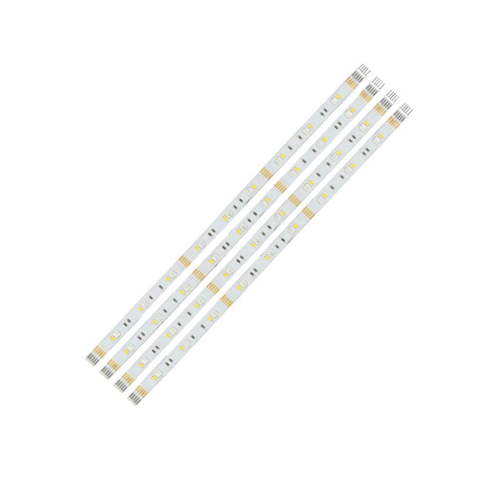 Commercial Electric 4 ft. Plug-In Cuttable/Linkable Integrated LED RGBW ...