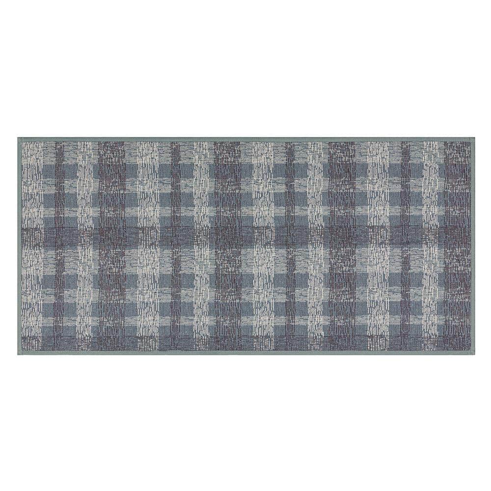 Mohawk Home Scribble Plaid Gray 20 in. x 42 in. Kitchen Mat 947040 ...