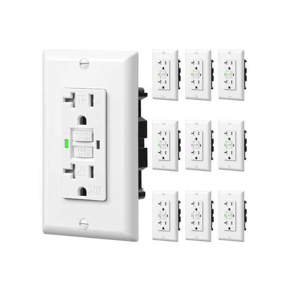 DEWENWILS 20 Amp 125-Volt Self-Test Tamper Resistant/Weather Resistant ...