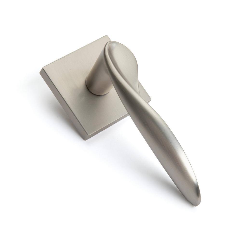 McBowery Lafayette Satin Nickel Bed/Bath Modern Door Handle (Privacy ...