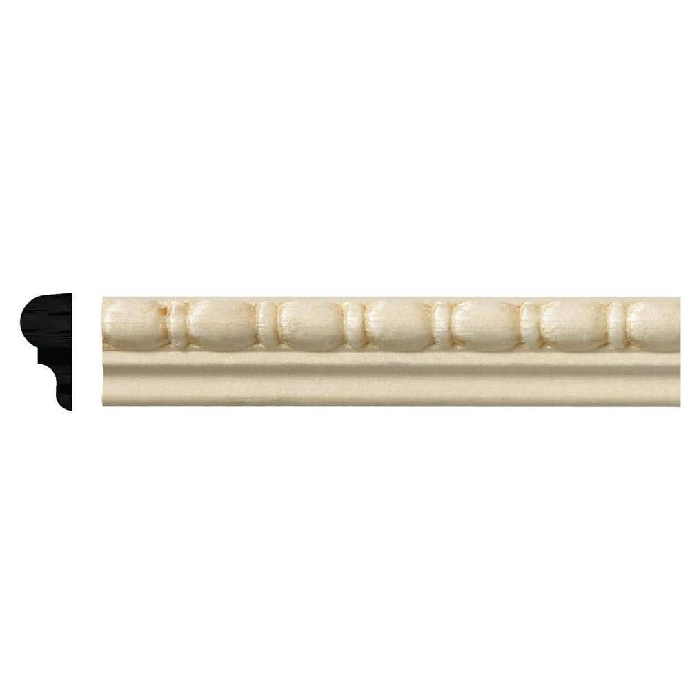 Ornamental Mouldings 5/16 in. x 11/16 in. x 96 in. White Hardwood ...