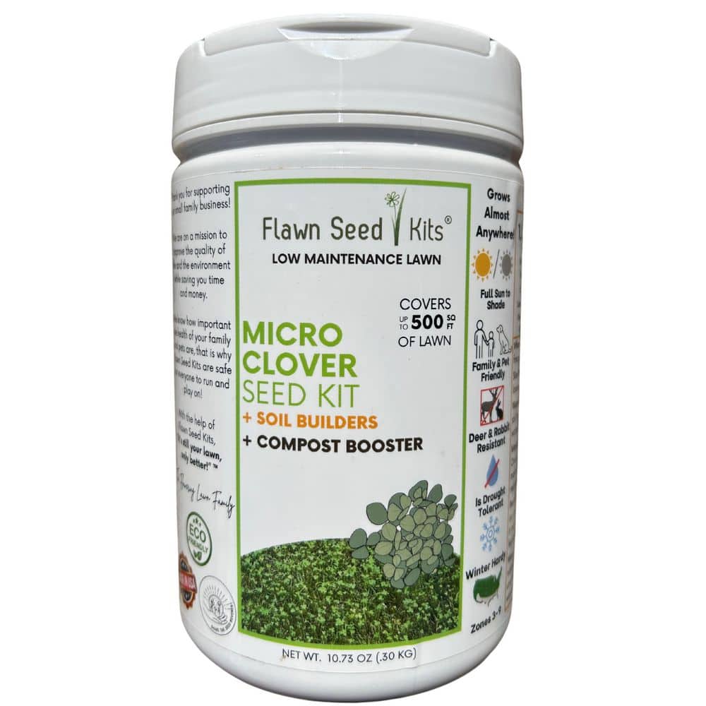 Flawn Seed Kits Micro Clover Alternative Grass Seed, Org Coated, Eco ... Flawn Seed Kits Micro Clover Alternative Grass Seed, Org Coated, Eco ...