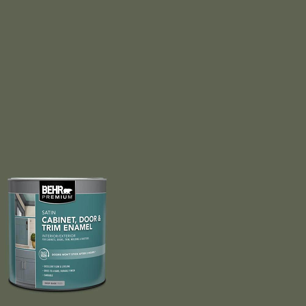 BEHR PREMIUM 1 qt. #N390-7 Cypress Vine Satin Enamel Interior/Exterior ...