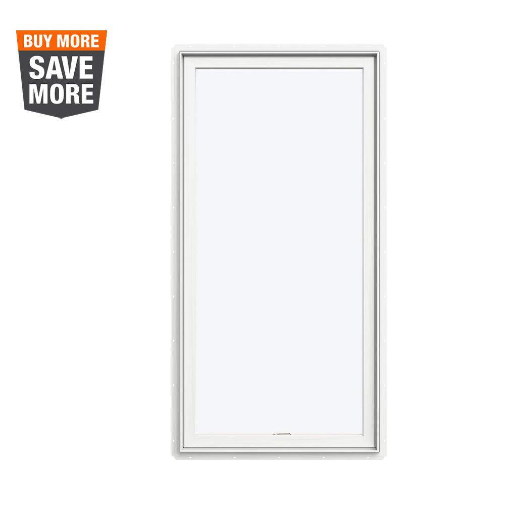 JELD-WEN 36 in. x 72 in. W-5500 Left-Hand Casement Wood Clad Window ...