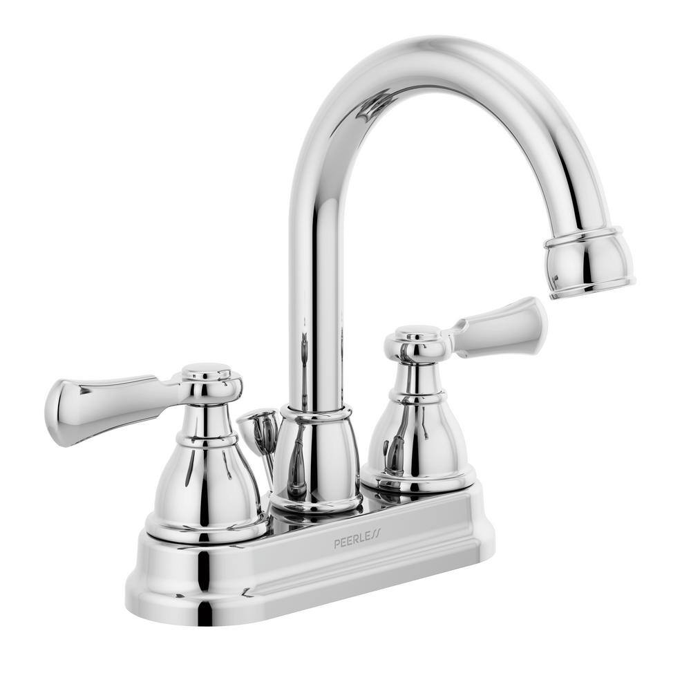 Peerless Elmhurst 4 in. Centerset 2-Handle Bathroom Faucet in Chrome ...