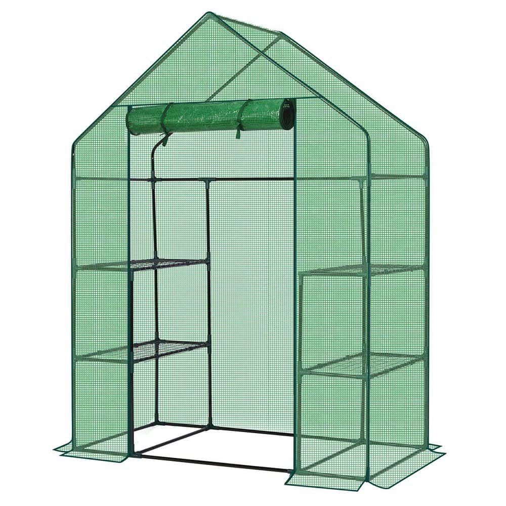 Karl home 56 in. W x 29 in. D x 77 in. H PE-Covered Portable Greenhouse K1G54000160 - The Home Depot