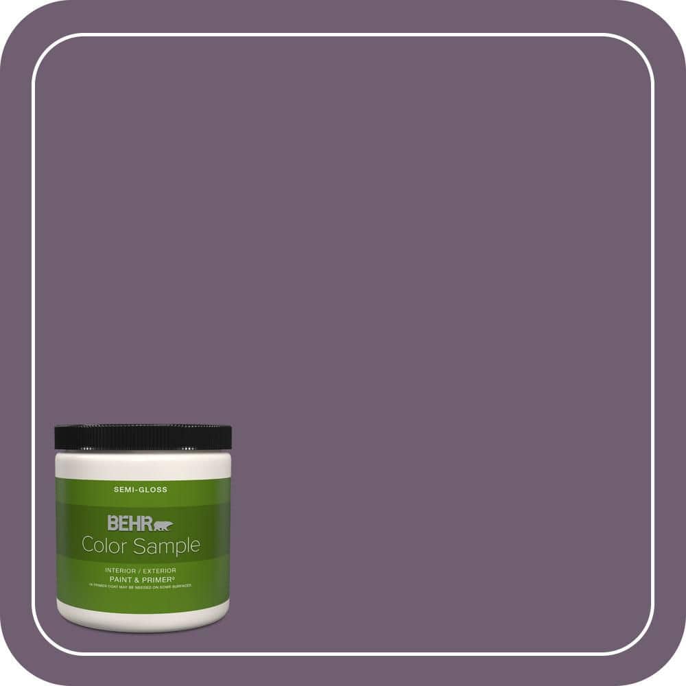 BEHR PREMIUM PLUS 8 oz. #S100-6 Blackberry Jam Semi-Gloss Interior ...
