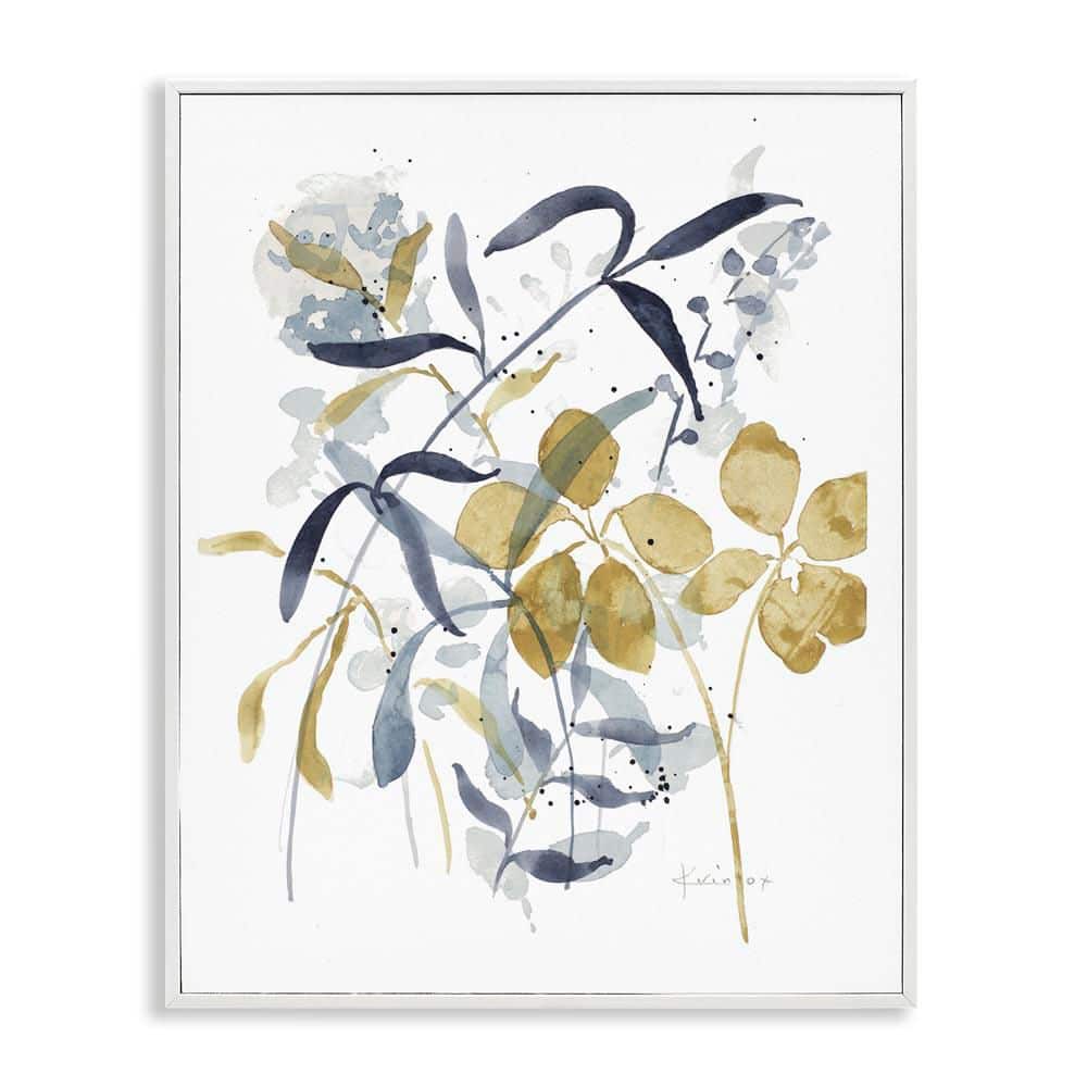 Stupell Industries Impressions of Nature Sprigs by Krinlox White Framed ...