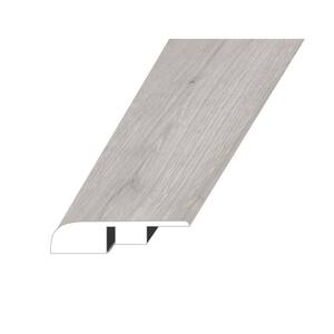 AMARE Lucid Silver 0.6 in. Thick x 1.4 in. W x 94.5 in. L SPC Vinyl End ...