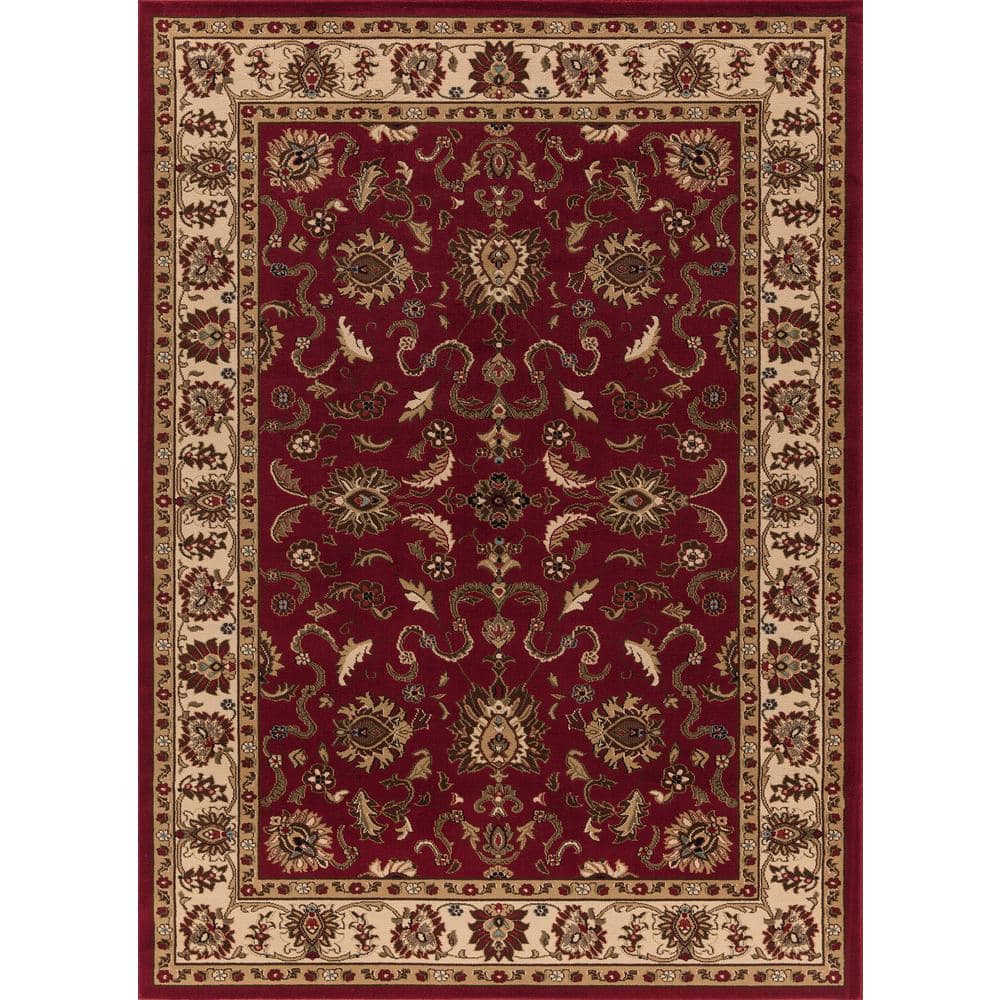 Concord Global Trading Ankara Agra Red 7 ft. x 10 ft. Area Rug 65106