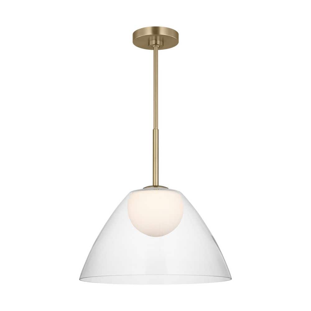 Generation Lighting Suma 16 in. W x 16.375 in. H 1-Light Satin Brass ...