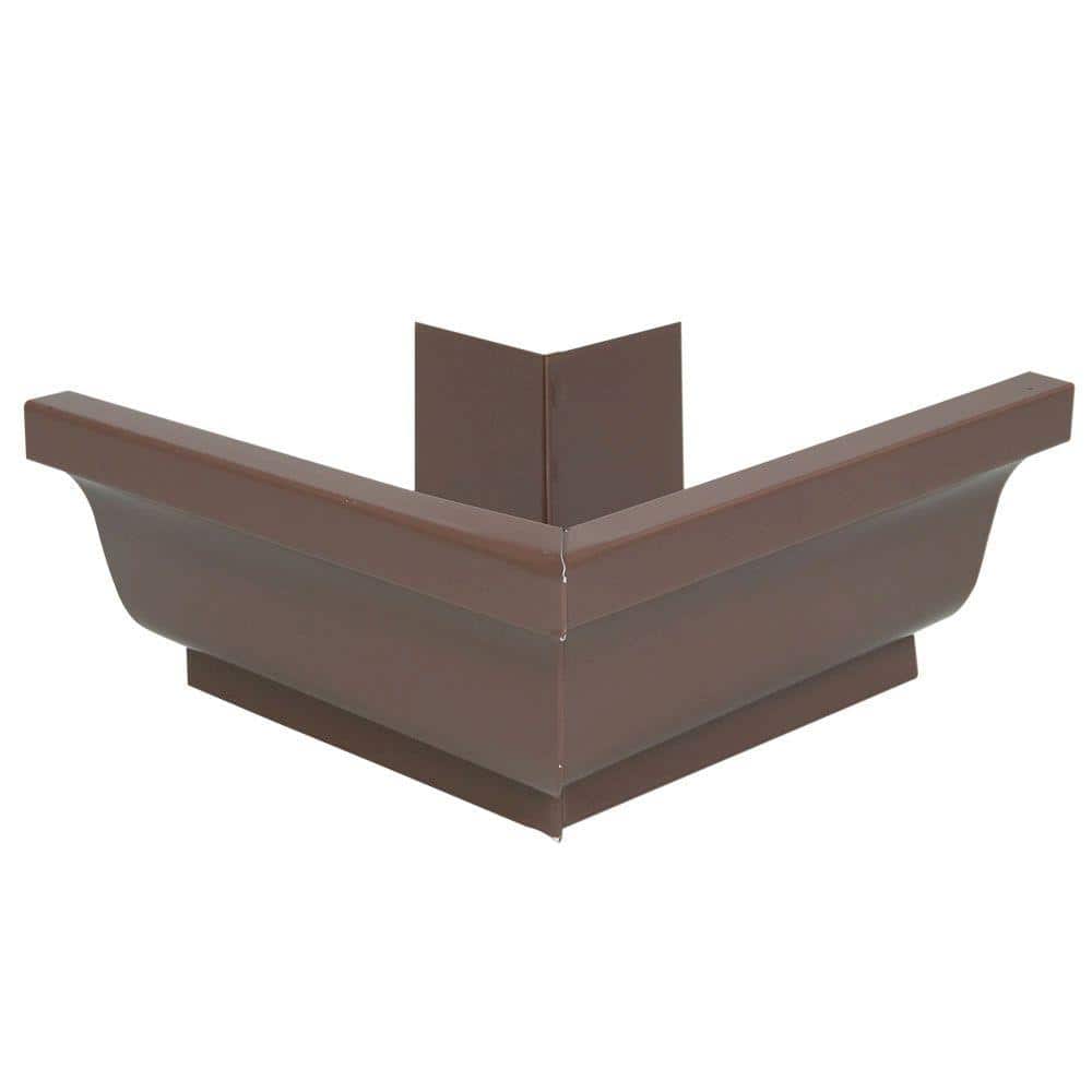 Amerimax Home Products 5 in. Brown Aluminum K-Style Outside Gutter ...
