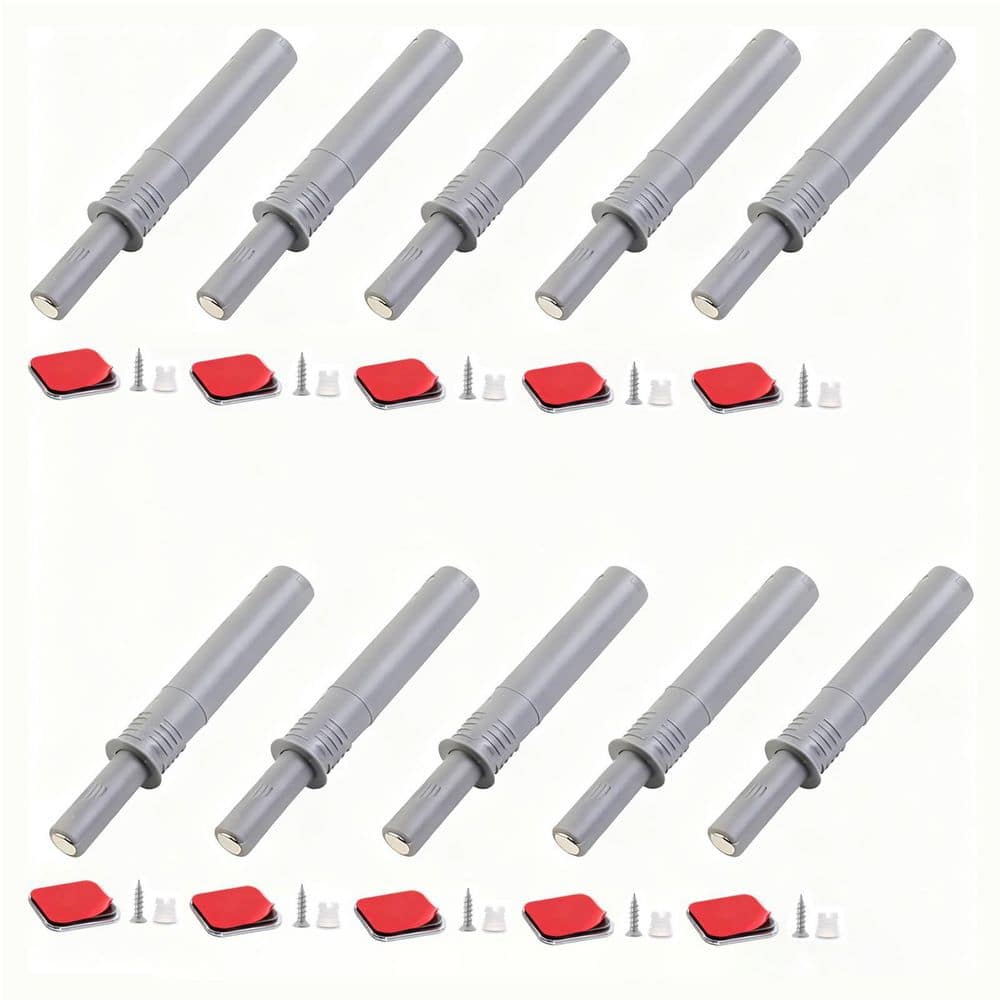 Numhew 10-Pack Gray Magnetic Push Latches, Heavy-Duty Spring-Loaded ...
