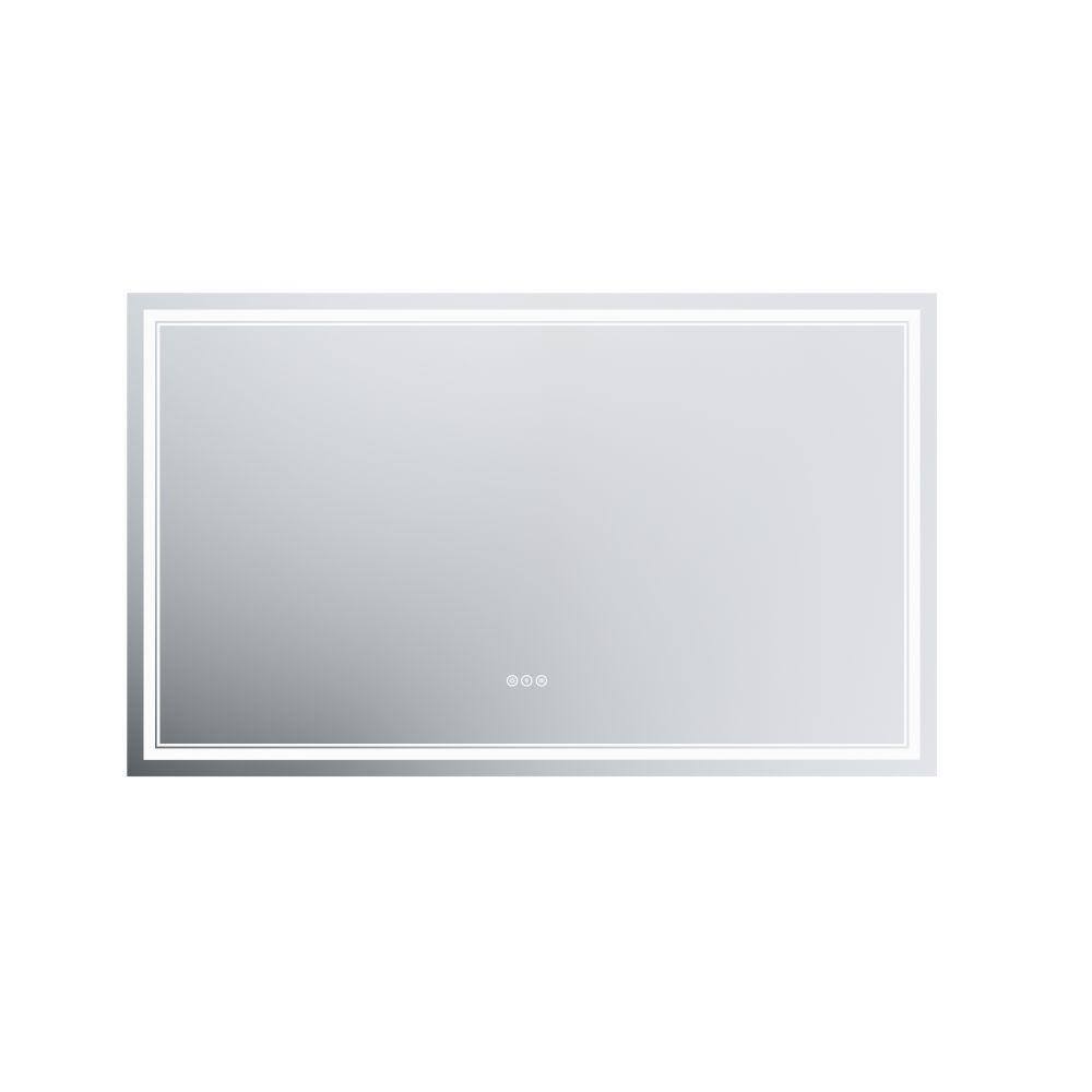 Modland Hans 60 in. W x 36 in. H Rectangular Frameless Backlit LED ...