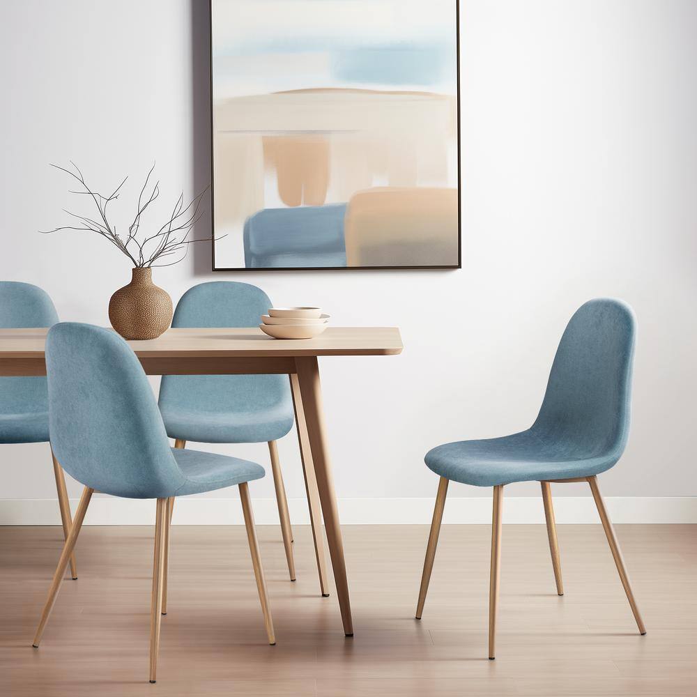 Homy Casa Charlton Mint Fabric Upholstered Side Dining Chairs (Set of 4 ...