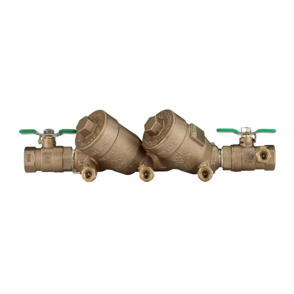 Wilkins 3/4 in. 950XL Double Check Backflow Preventer Valve 34-950XLT2 ...