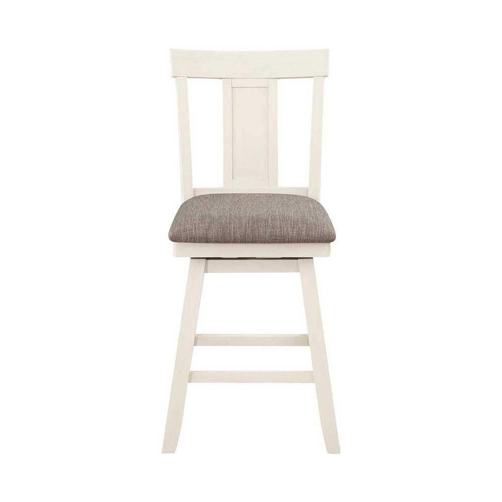 Home 2 Office Willow 24 in. Distressed White High Back Wood 39.8 in ...