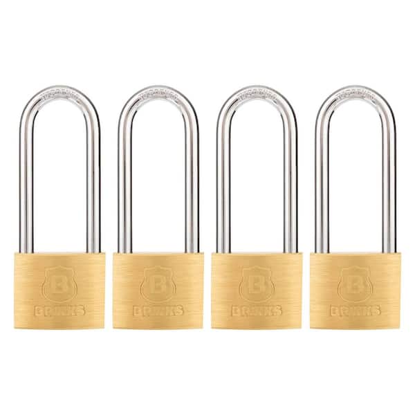 Brinks 1-9/16-in. (40 mm) Solid Brass Keyed Padlock, 2-1/2-in. Shackle ...