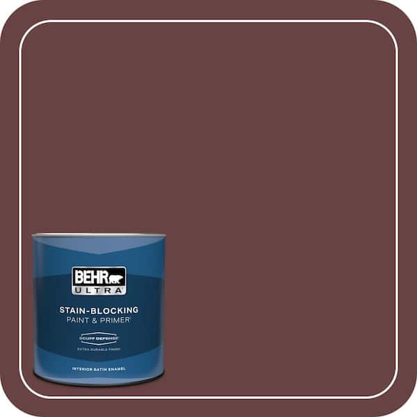 BEHR ULTRA 1 qt. #MQ1-14 Twinberry Extra Durable Satin Enamel Interior ...