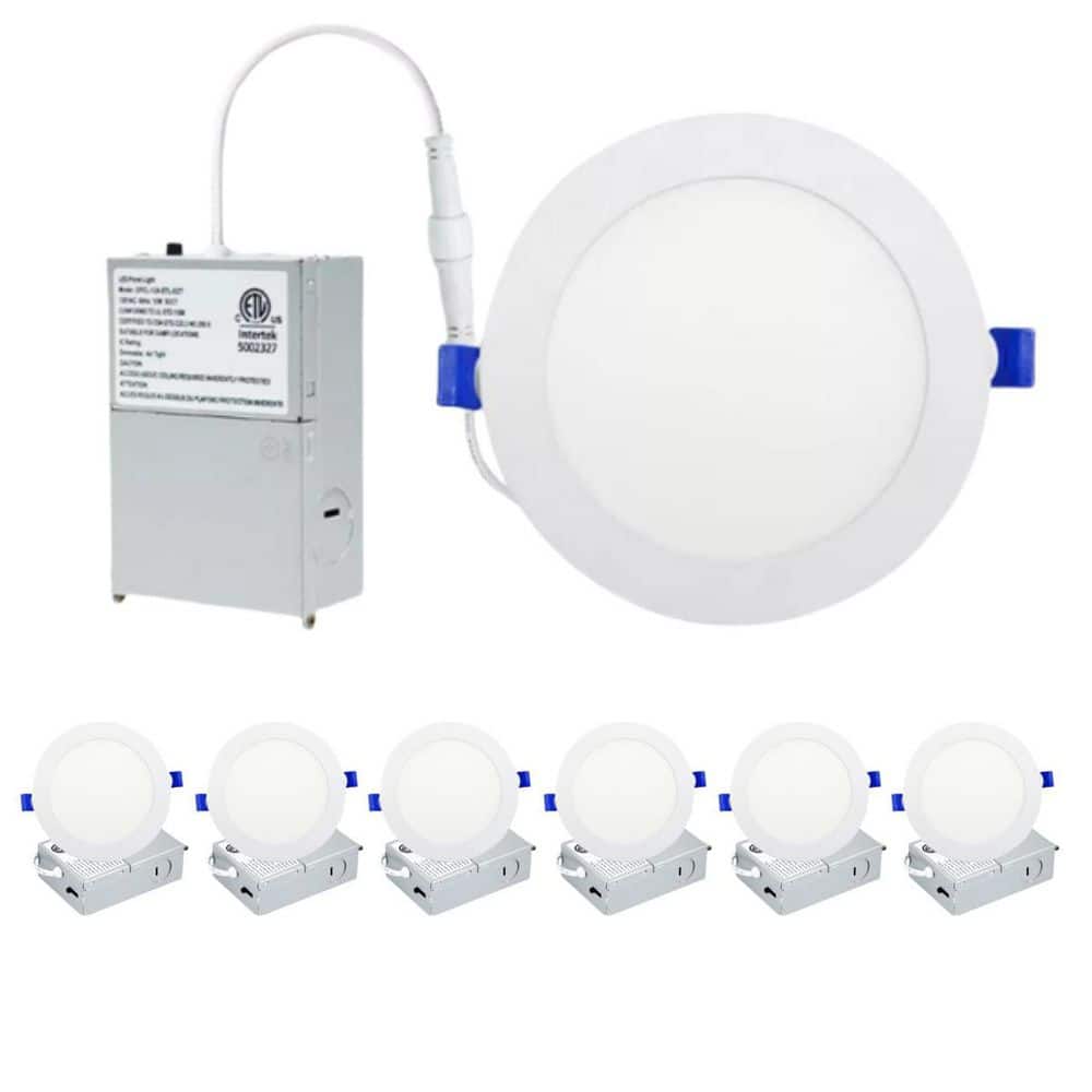 KOAOEIRS 6 in. LED White Adjustable 5CCT (2700K to 5000K) Ultra Slim ...