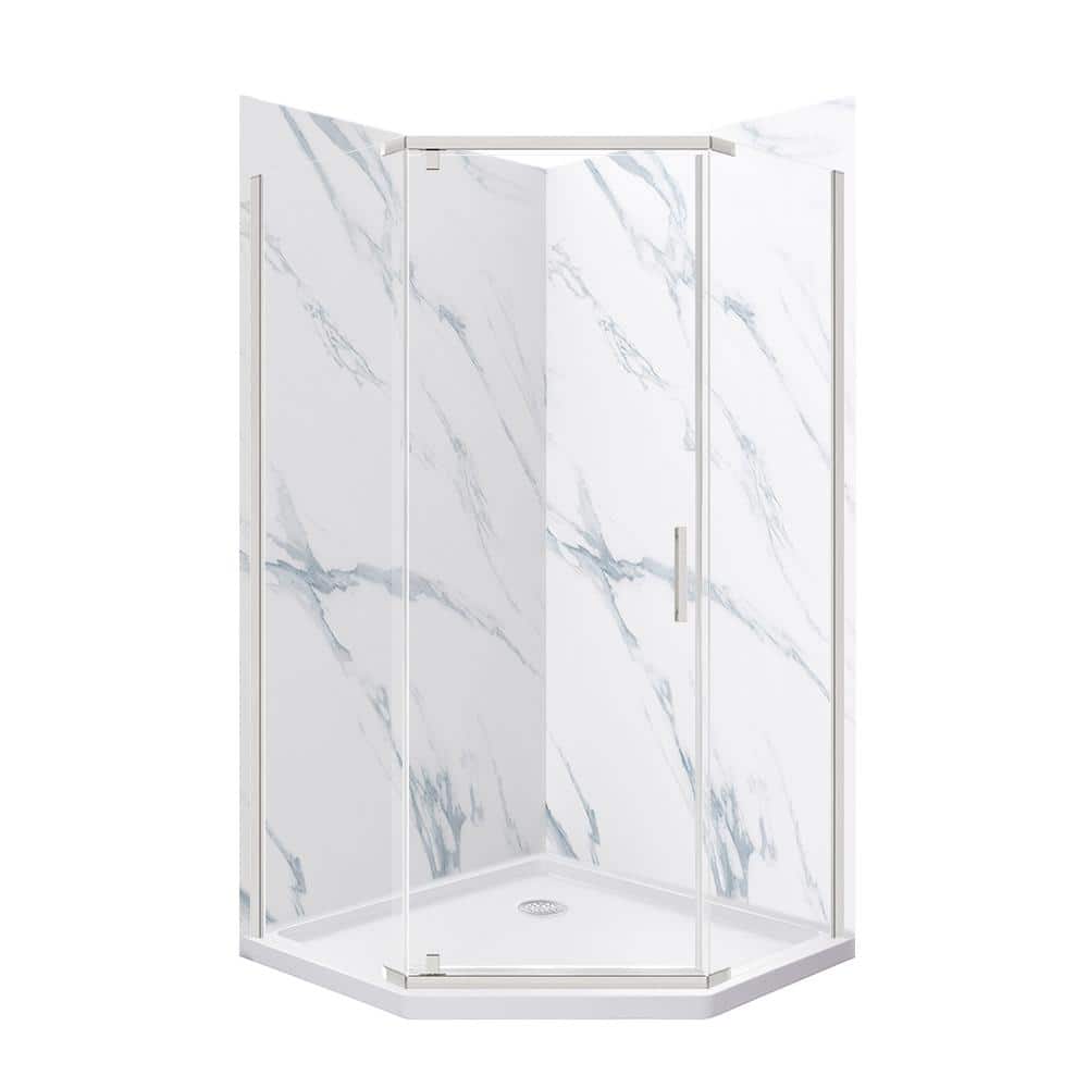 CRAFT + MAIN Cove 42 in. L x 42 in. W x 78 in. H Corner Shower Stall ...