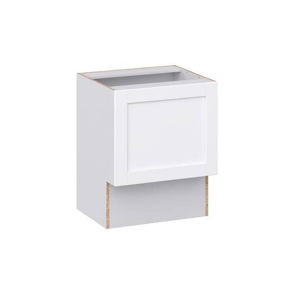 J COLLECTION Mancos Bright White Shaker Assembled Accessible ADA Vanity ...