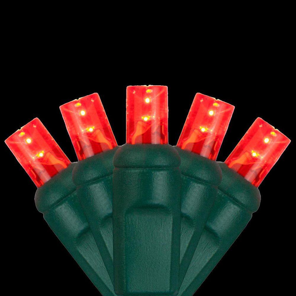 Wintergreen Lighting 24 ft. 70-Light Red 5 mm LED Mini Light Set 20354 ...