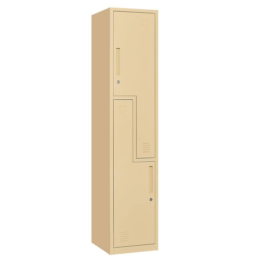 LISSIMO 2-Tier Metal Locker for Home, Dressing Room, 71 in. Steel L ...
