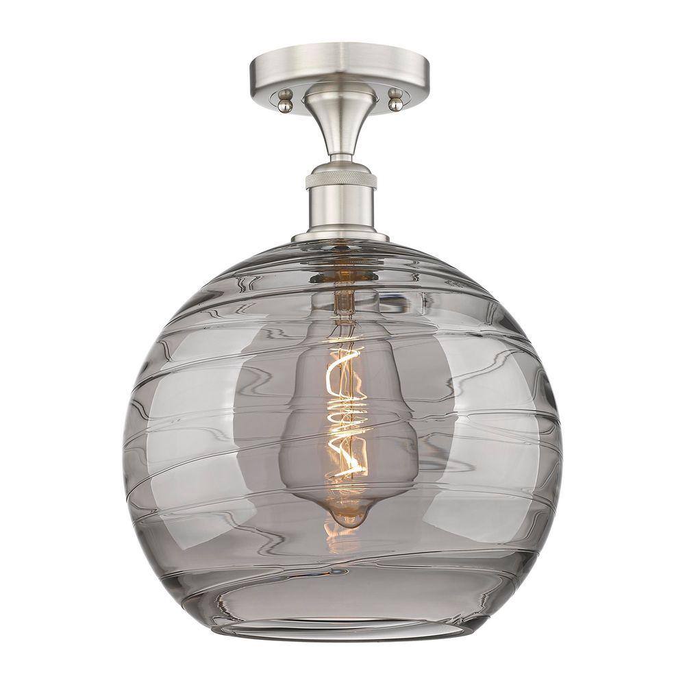 Innovations Athens Deco Swirl 12 in. 1-Light Brushed Satin Nickel ...