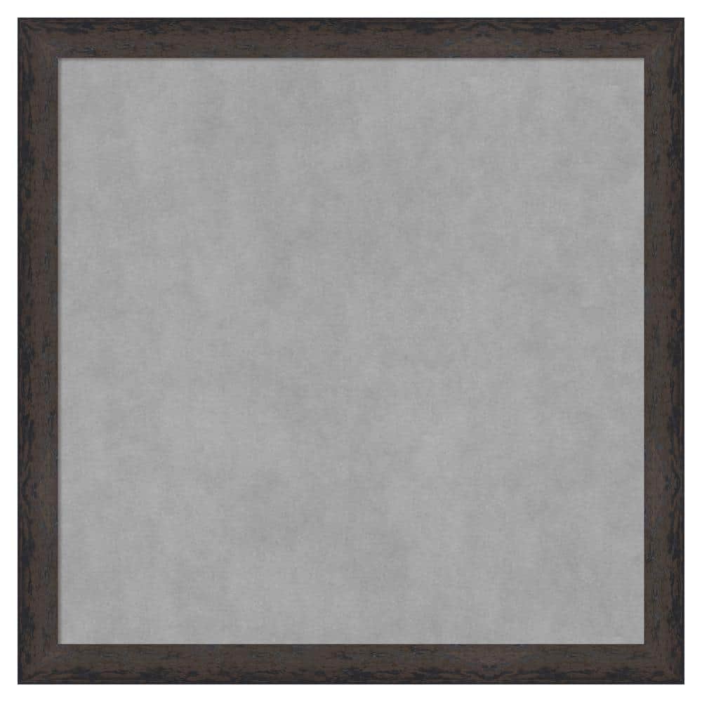 Amanti Art Dappled Black Brown Narrow 27 in. x 27 in. Framed Magnetic ...