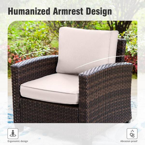 Dark brown wicker loveseat store