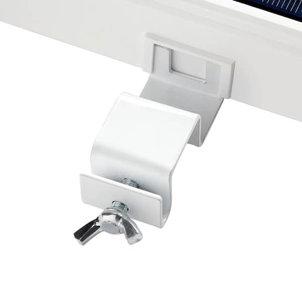 Hampton Bay 20 Lumen White LED Weather Resistant Outdoor Solar Gutter ...