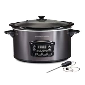 Hamilton Beach 6 qt. Programmable Silver Slow Cooker with Temperature ...