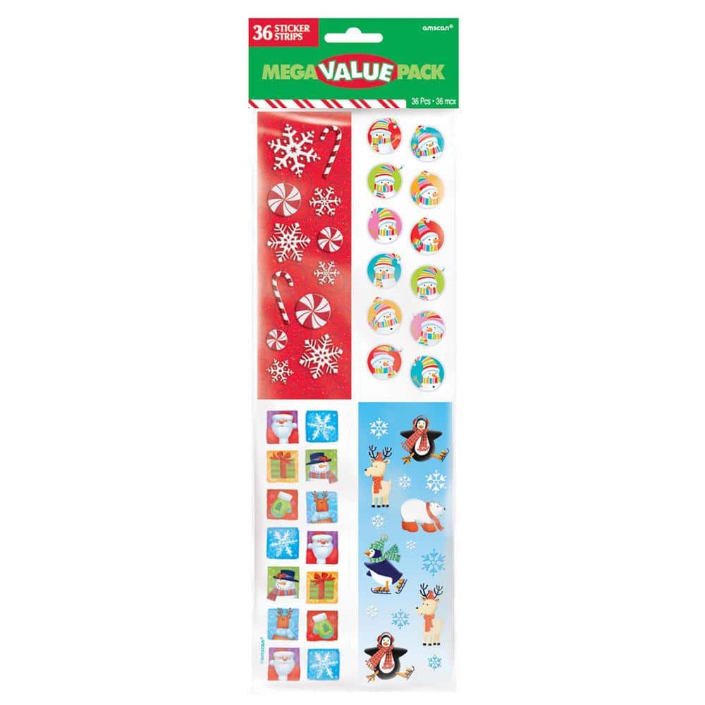 Amscan Christmas Stickers (432-Count 5-Pack) 390100 - The Home Depot