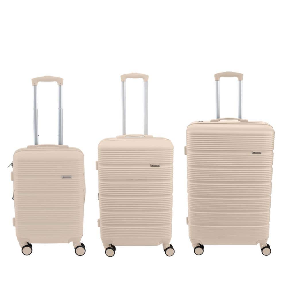 GForce G-Force 3-Piece Expandable Rolling Luggage Set in Ivory 1100 ...
