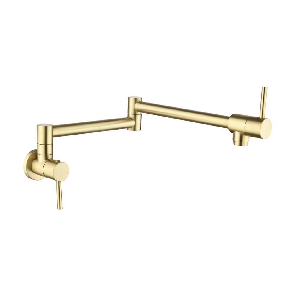 FLG Wall Mounted Pot Filler with Lever Handle Brass Commercial Modern ...