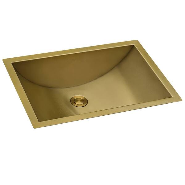 PARASOLAR 20 in. Drop-In Sink Bathroom Sink in Brown PAD474D29 - The ...
