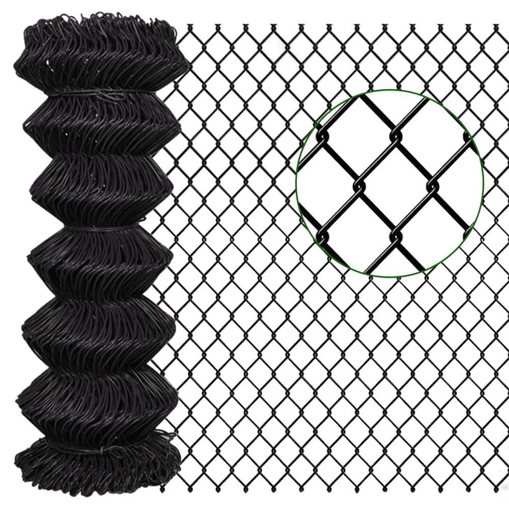 WRIGHTMASTER 72 in. x 50 ft. 9-Gauge Galvanized Metal Chain Link Fabric ...