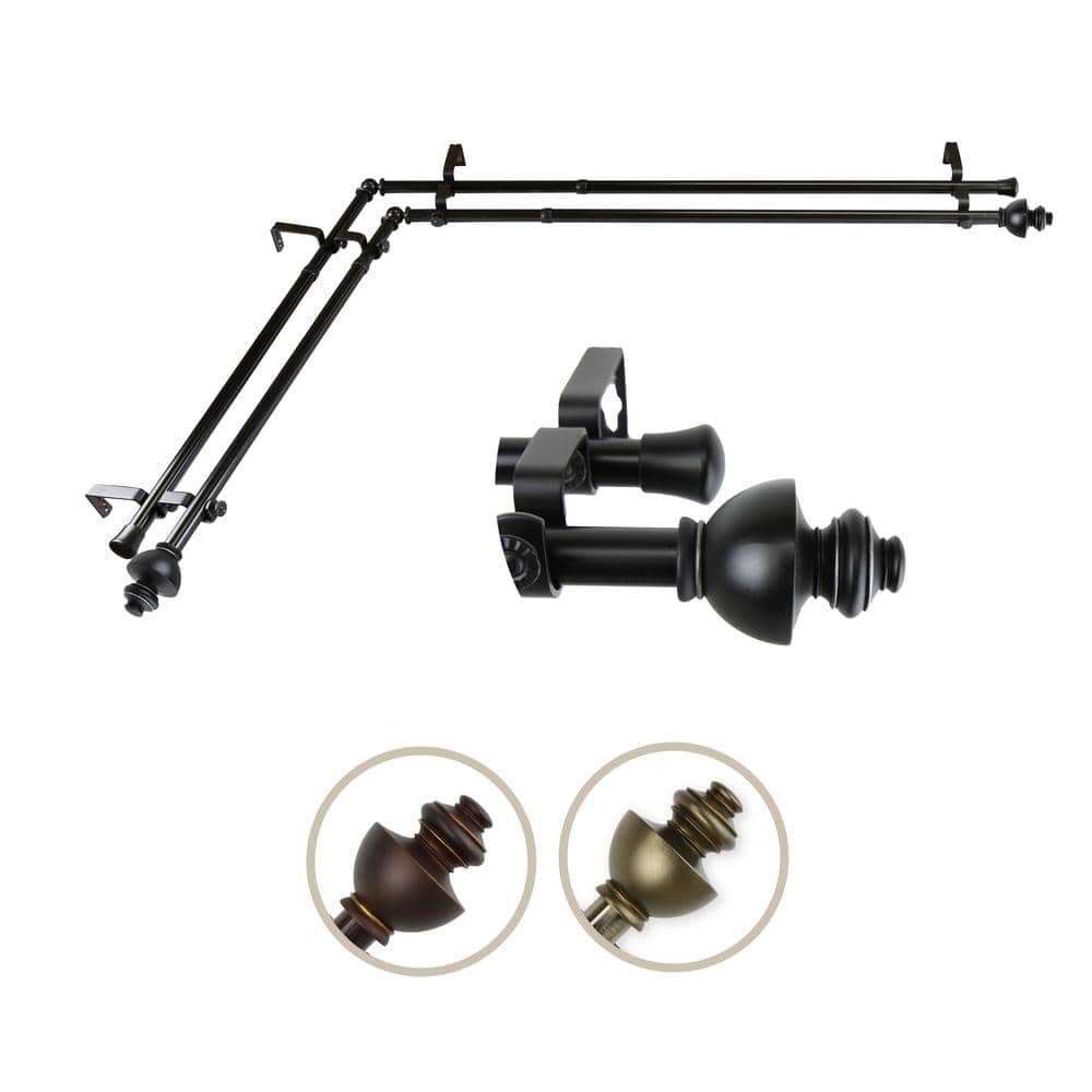 Rod Desyne 13/16' Dynasty Double Corner Window Rod 4704-282-CR - The ...