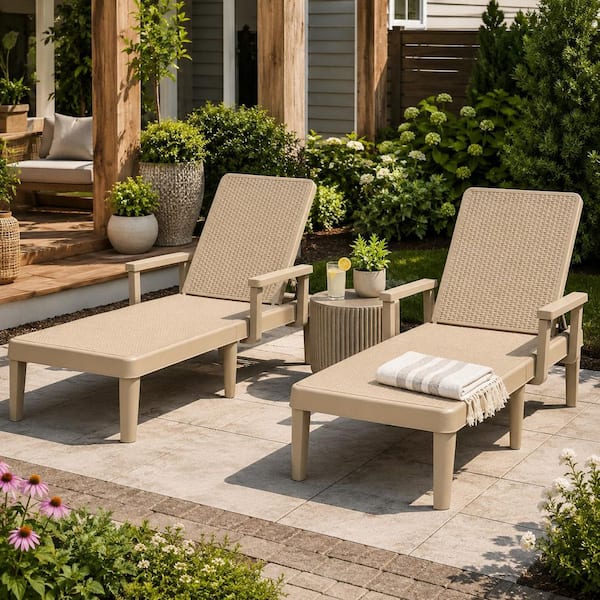 IALTRUISTIC All-Weather Resin Outdoor Lounge Chair 6-Position ...