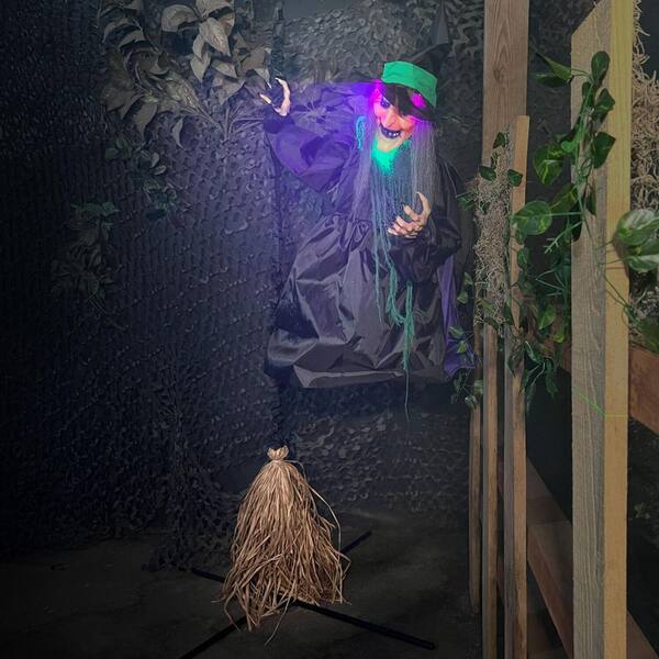 Haunted Hill Farm Oversized 6 ft. Touch-Activated Animatronic Mounted ...