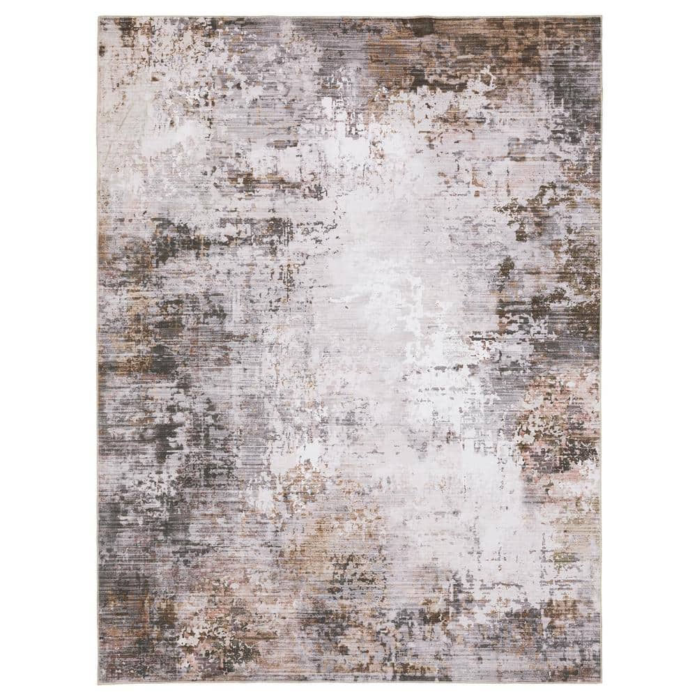Home Decorators Collection Harmony Abstract Brown 5 ft. X 7 ft ...