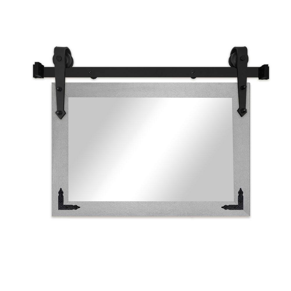 Rayne Mirrors (33 in. W x 40 in. H) Light Silver Vertical Mirror with ...