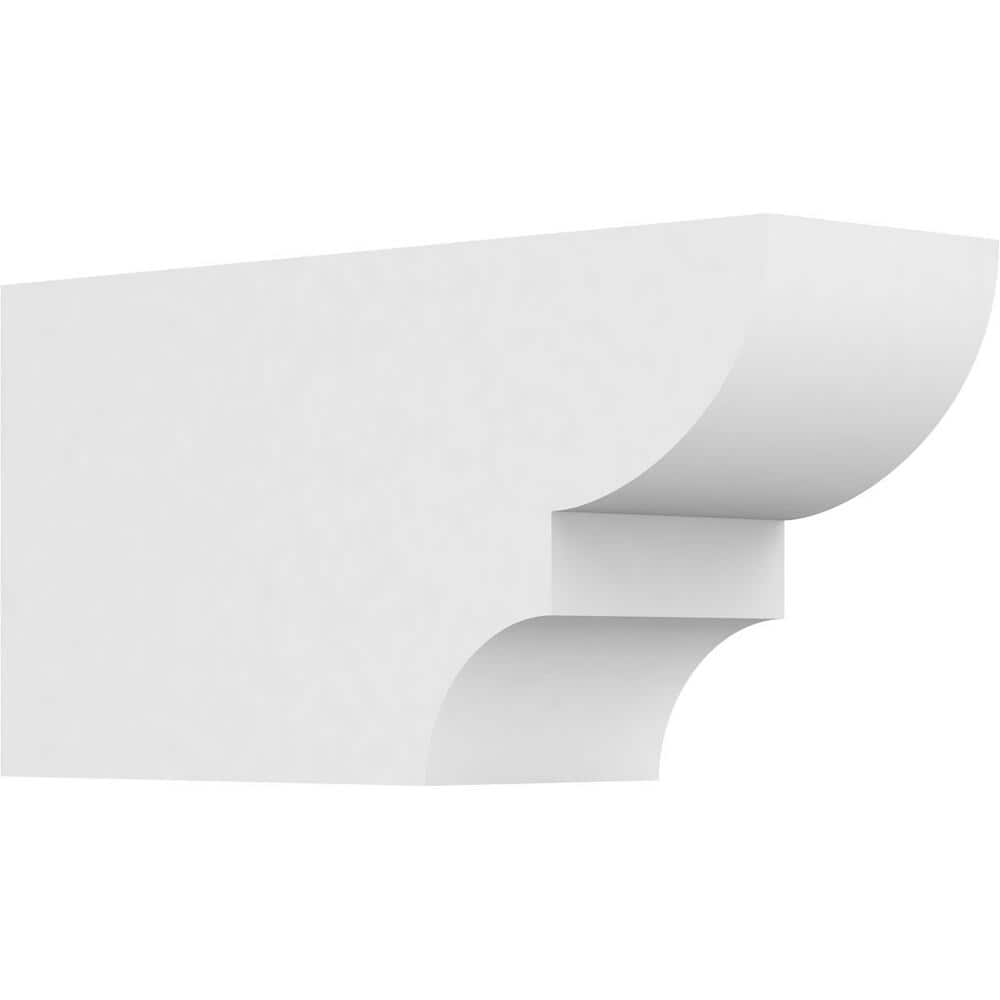 Ekena Millwork 4 in. x 6 in. x 12 in. Ridgewood PVC Rafter Tail Brace ...