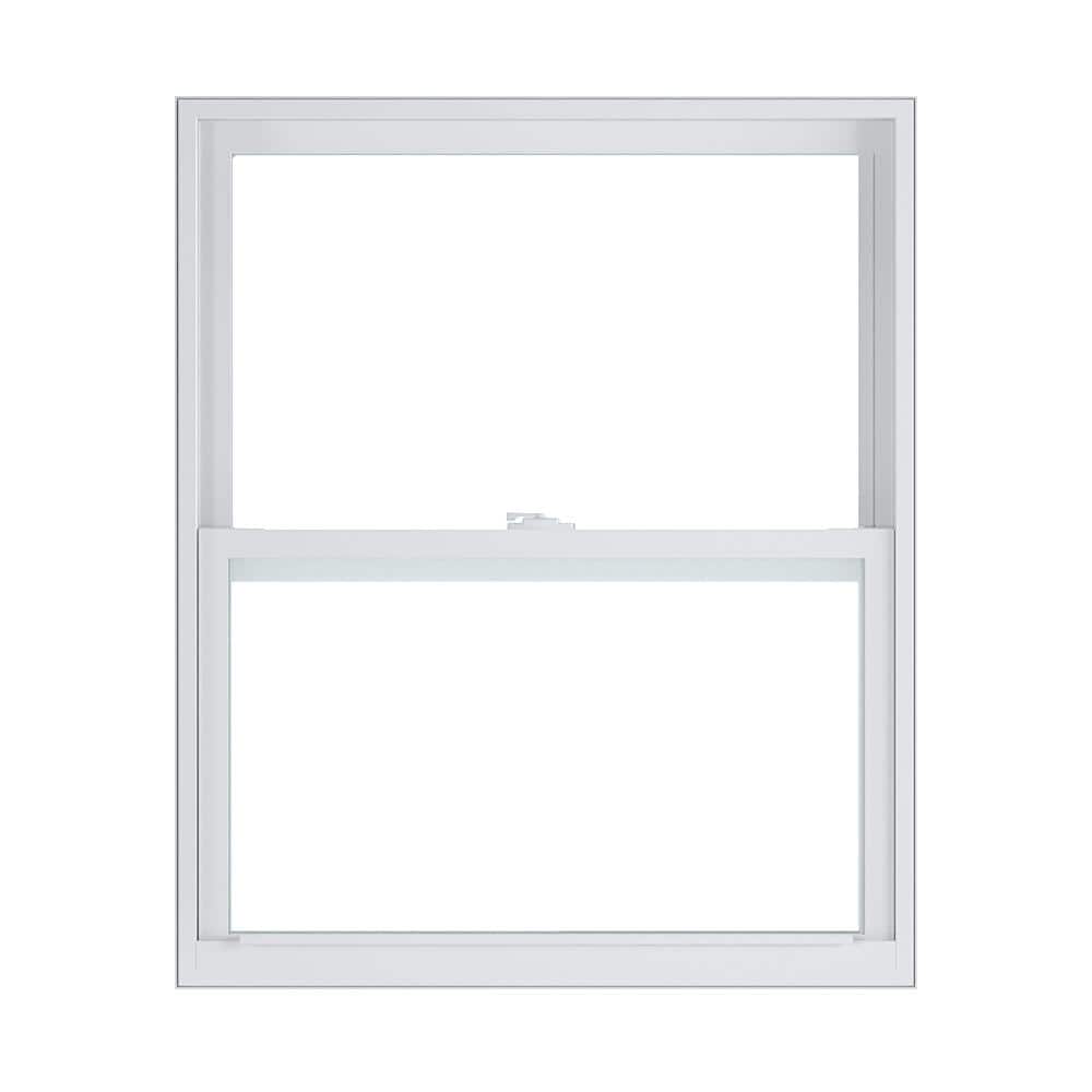 American Craftsman 30.75 in. x 37 in. 50 Series White Single Hung Low-E ...