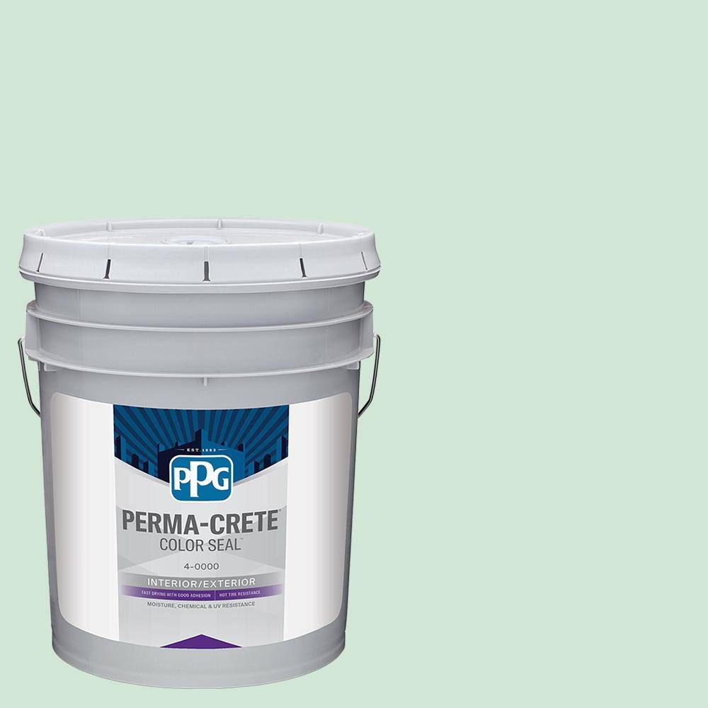 Perma-Crete Color Seal 5 gal. PPG1226-2 Peppermint Patty Satin Interior ...