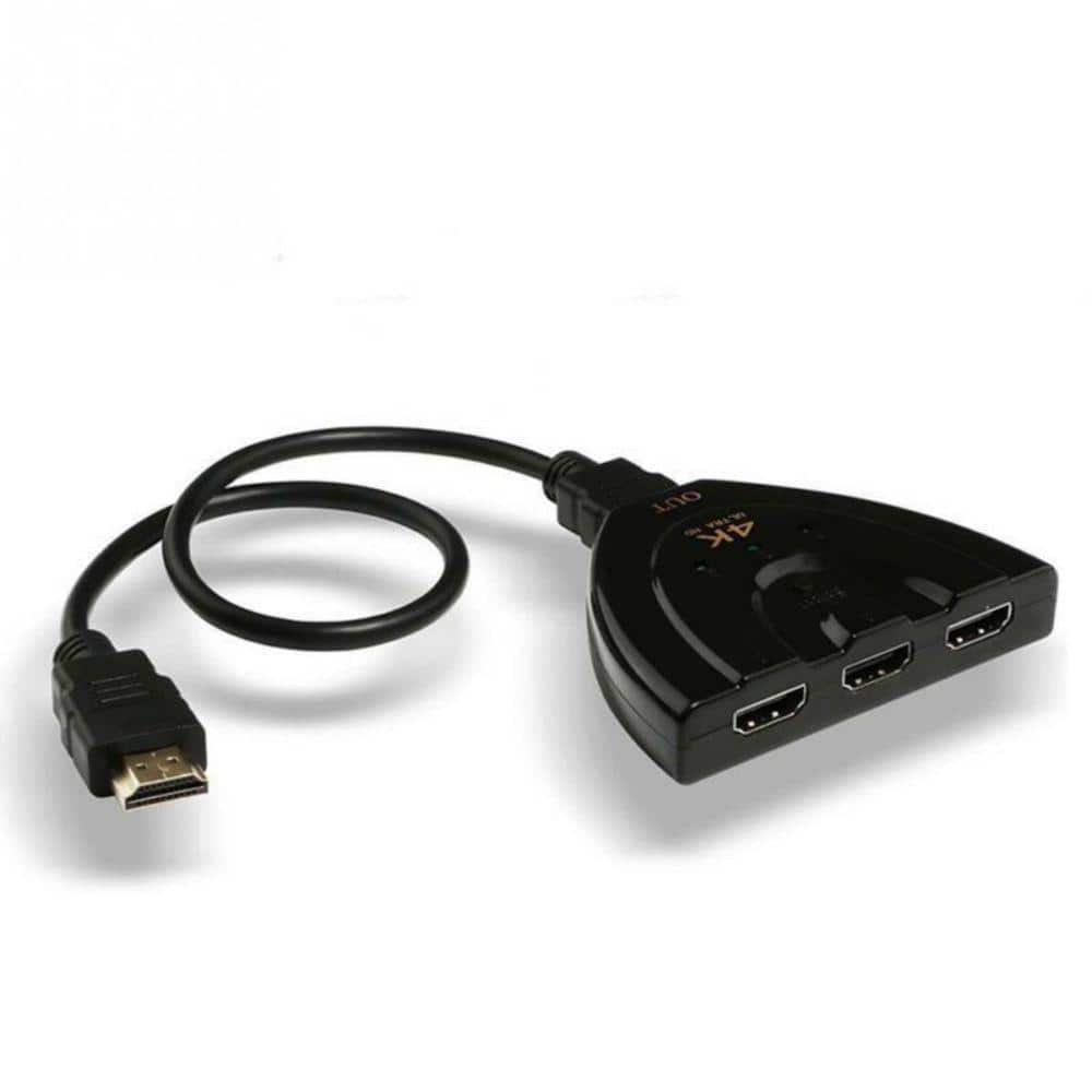 Phyfalip 3 Input 1 Output Hd Hdmi Video Splitter Switcher In Black Sa2100527g The Home Depot