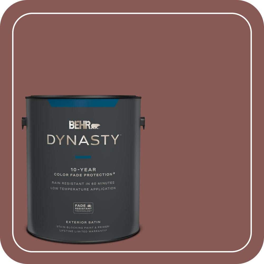 BEHR DYNASTY 1 gal. #PPU1-09 Red Willow Satin Enamel Exterior Stain ...